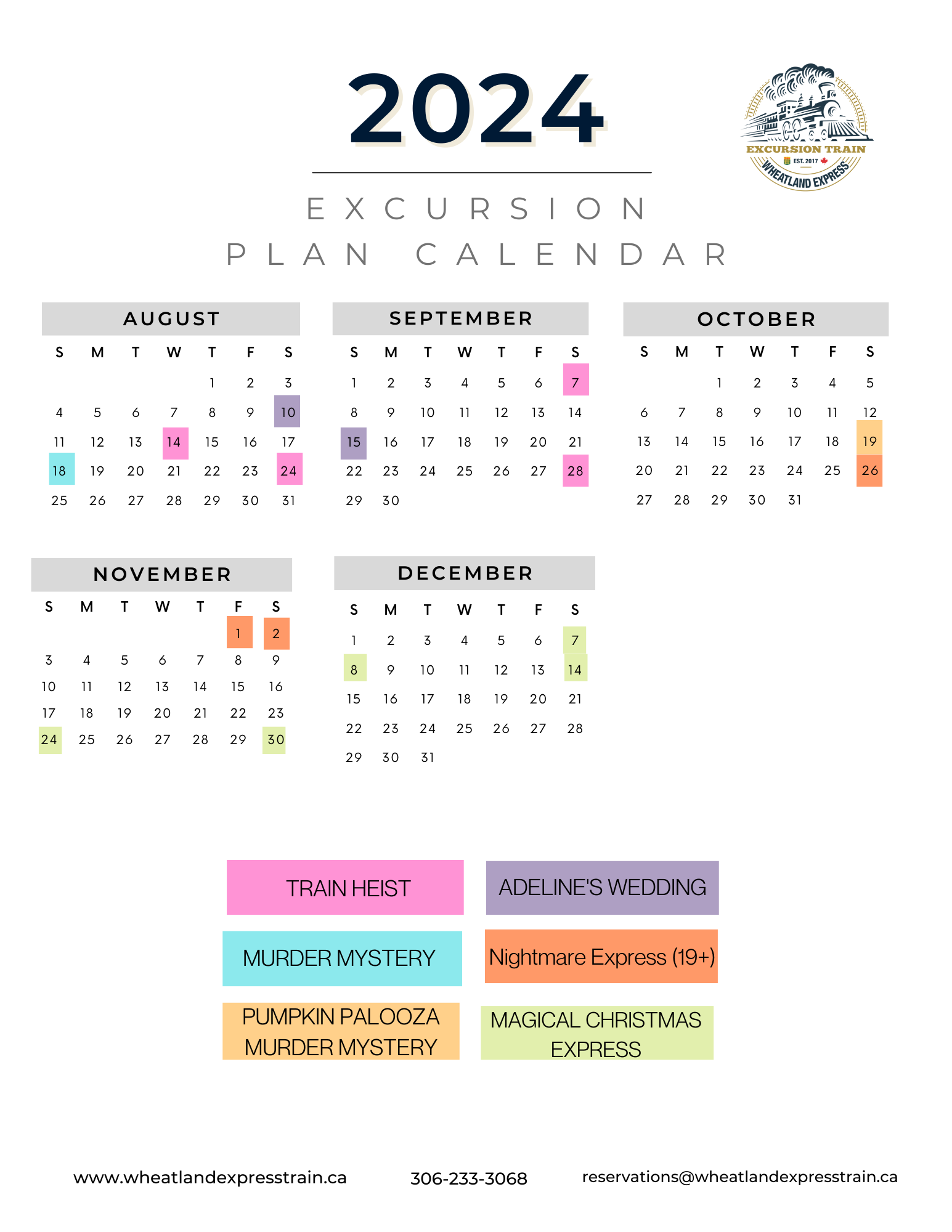 Bookings - Wheatland Express Excursion Train